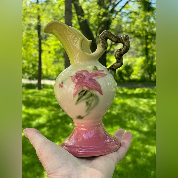 hull | Art | Vintage Hull Glazed Pottery Woodland Ewer Pitcher W66 2 ...